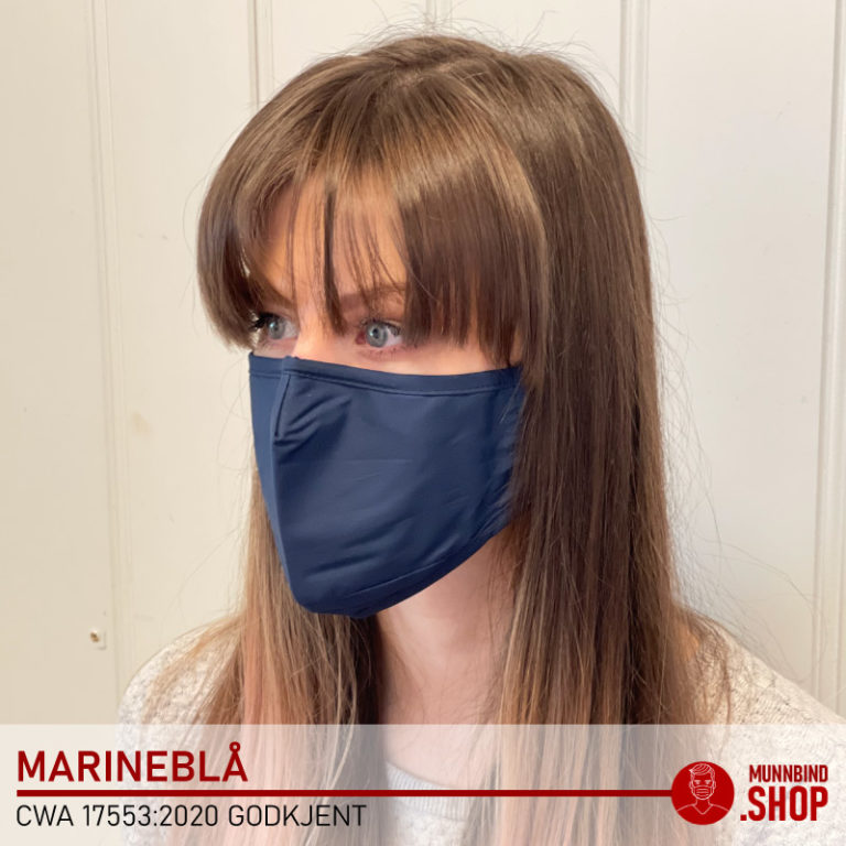 Vaskbart munnbind – marineblå – Munnbind Shop