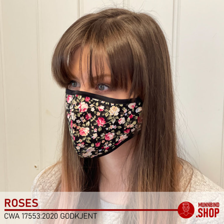 4-pack munnbind Roses med 56 stk filter – Munnbind Shop